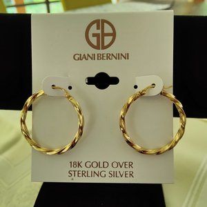 Giani Bernini | Jewelry | Nwt Giani Bernini Twist Hoop Earrings In 8k ...